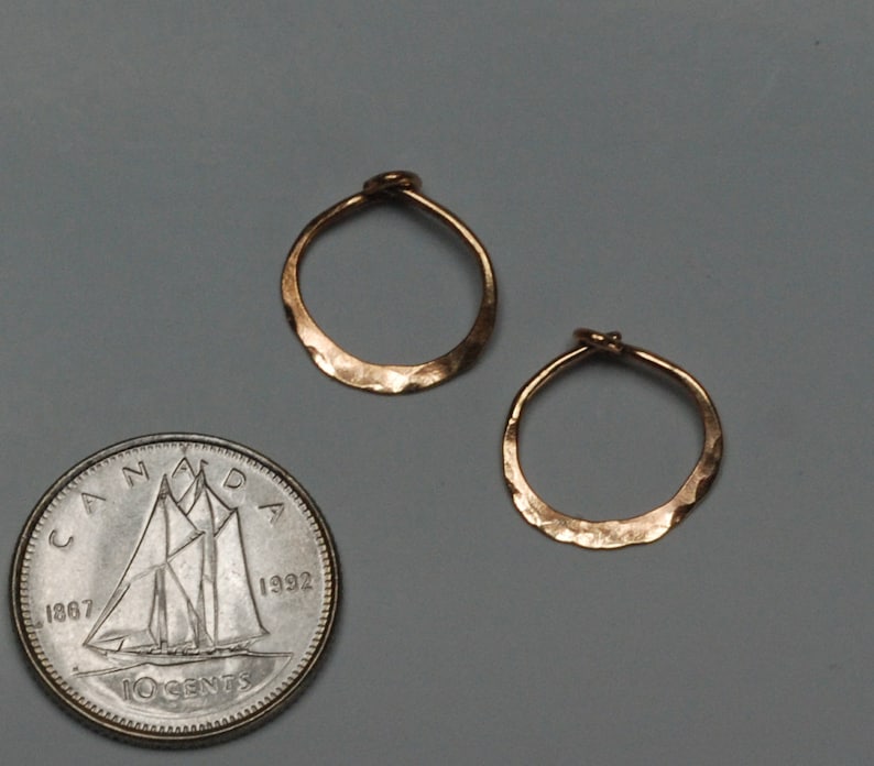 Solid Gold Earrings, Tiny Gold Hoops With Secure Clasp, 14k Gold Hoop ...