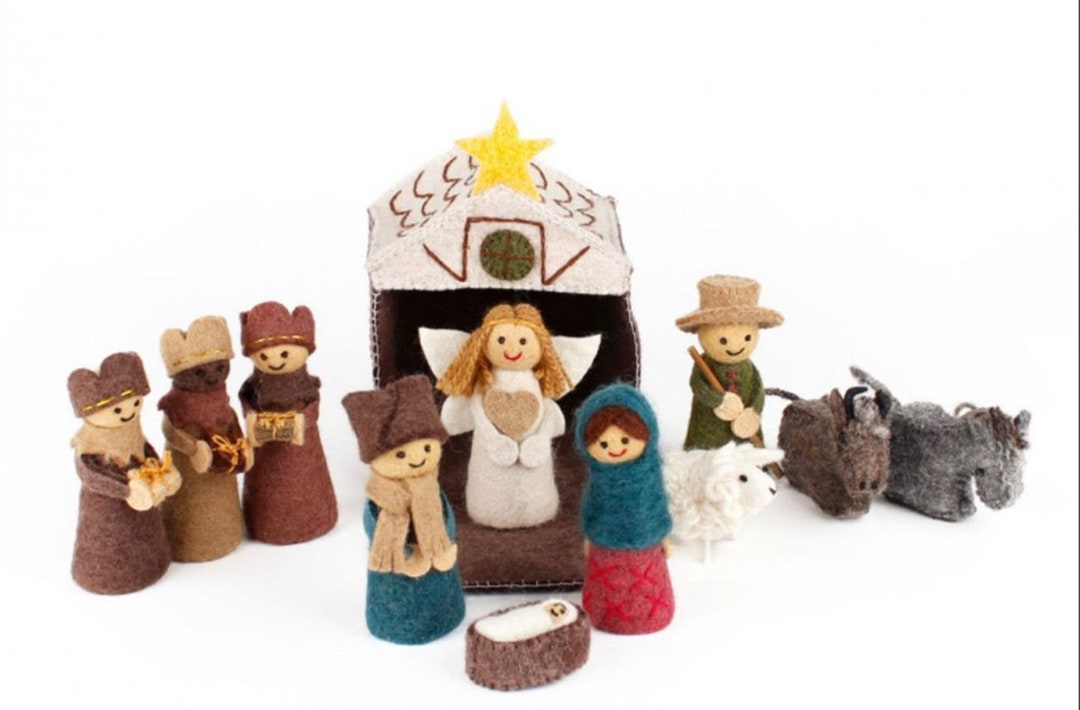 Handmade Felt Christmas Nativity Christmas-hand Crafted Wool Felt ...