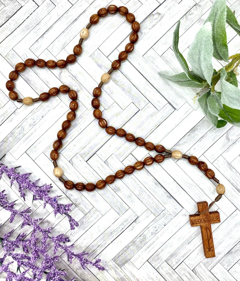 Genuine Wood Rosary Handmade and Blessed in Medjugorje-handcrafted in ...