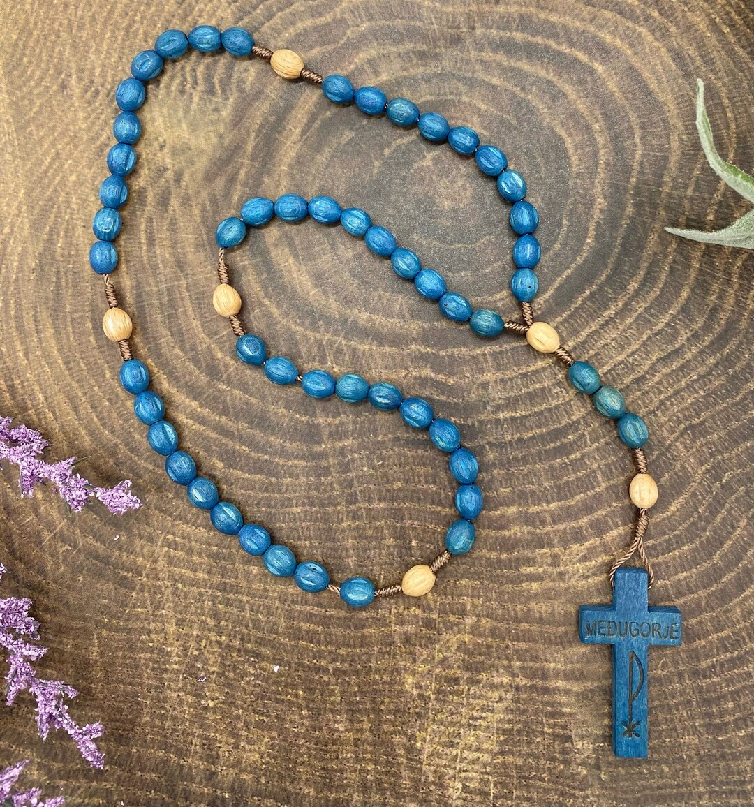 Genuine Wood Rosary Handmade and Blessed in - Etsy