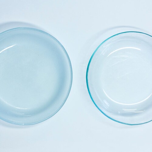 Set of Glass Plates Clear Glass Handmade Dinnerware | Etsy