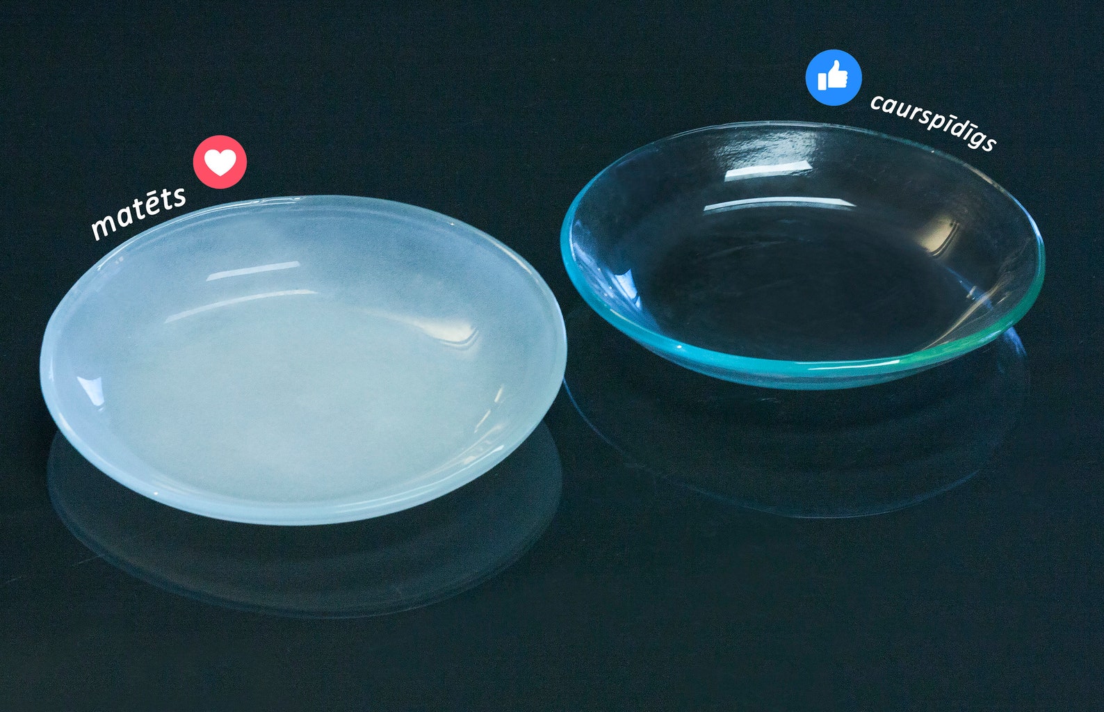 Clear Glass Plates, Dinnerware Set of 8, Handmade Gift for Zero Waste ...