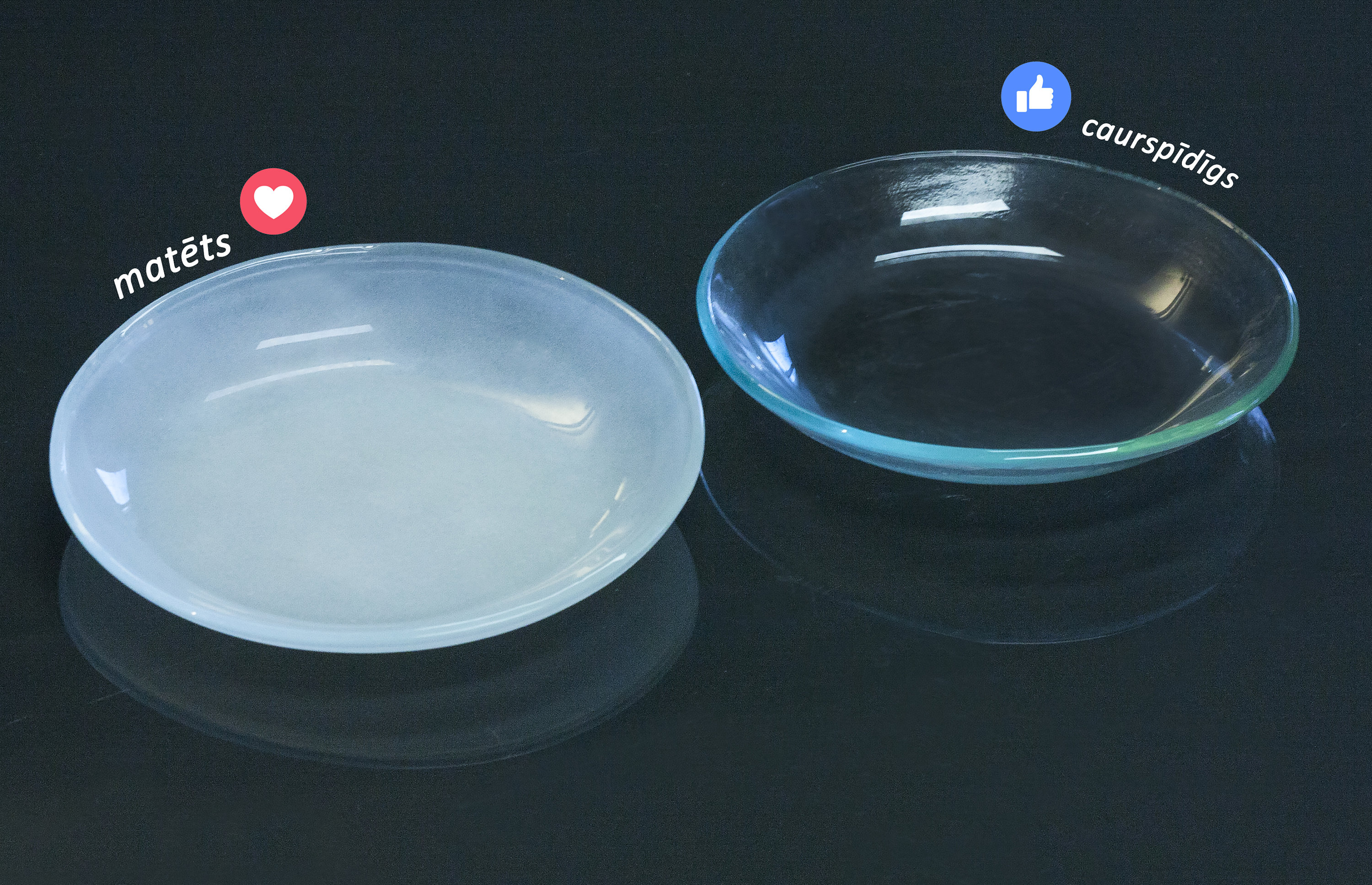 Clear Glass Plates, Dinnerware Set of 8, Handmade Gift for Zero Waste ...