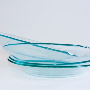 Set of 8 Glass Plates. Zero Waste Recycled Glass Plate With Minimalist ...