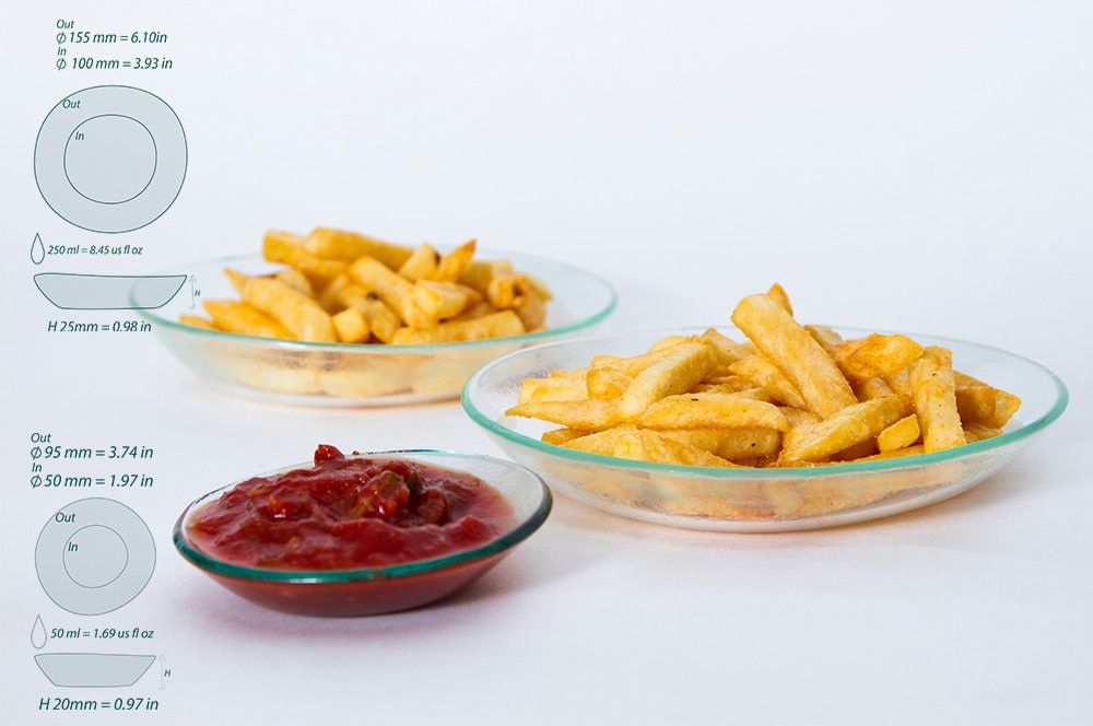 Set of 8 Clear Glass Plates Recycled Glass Plates Zero Waste | Etsy