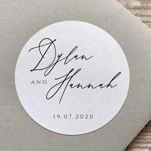 Calligraphy Favour Stickers Personalised Wedding Favour - Etsy UK