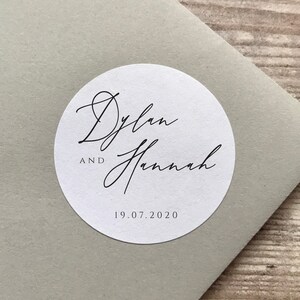 Calligraphy Favour Stickers, Personalised Wedding Favour Stickers, Save ...