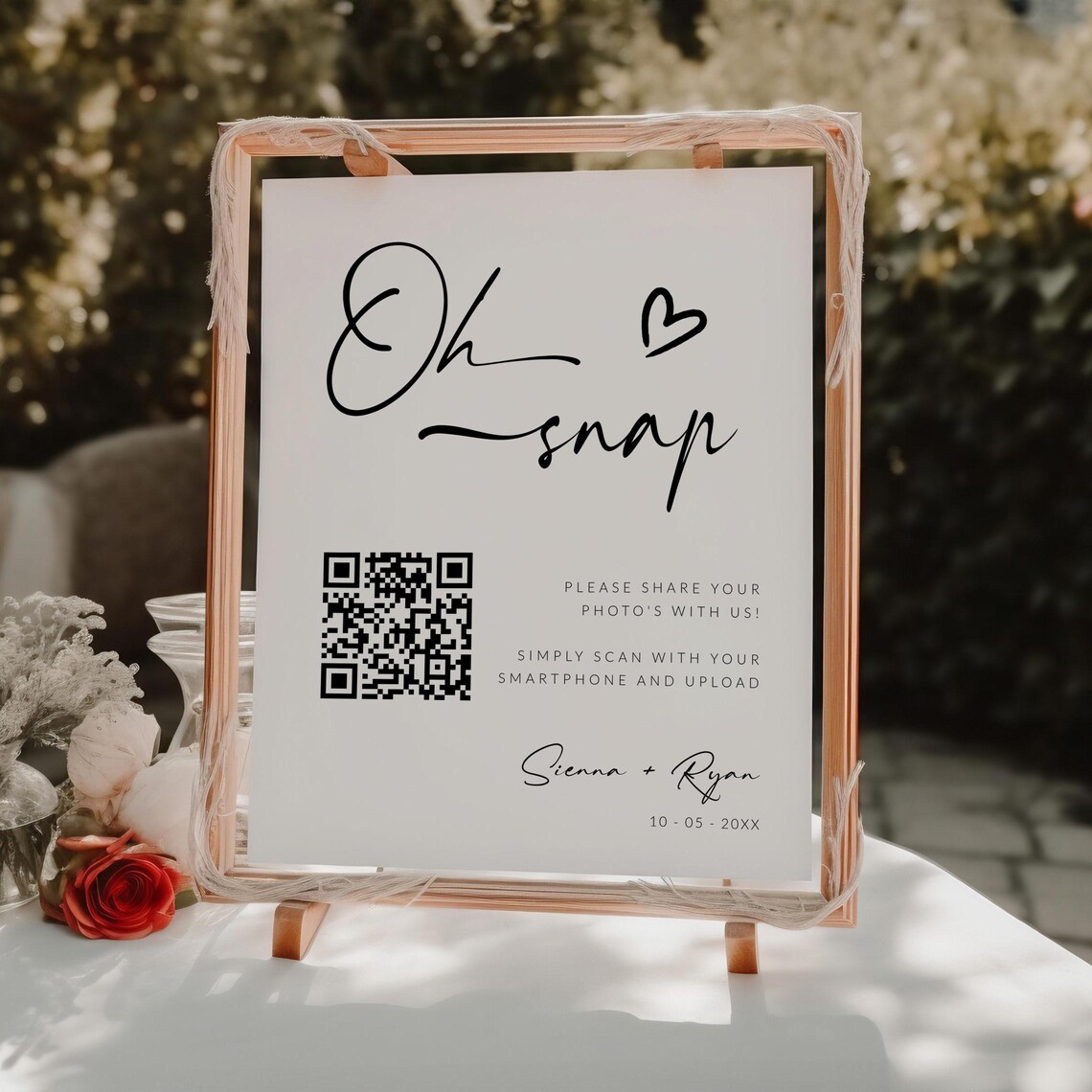 Oh Snap Wedding Sign, Wedding Sign Template, Wedding Photo Sign ...