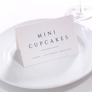 Minimalist Buffet Card Template, Buffet Cards, Modern Wedding Buffet ...