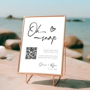 Oh Snap Wedding Sign, Wedding Sign Template, Wedding Photo Sign ...