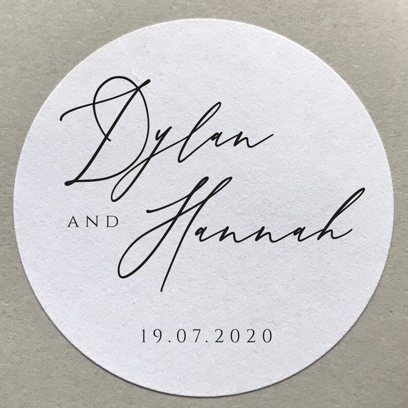 Calligraphy Favour Stickers Personalised Wedding Favour | Etsy