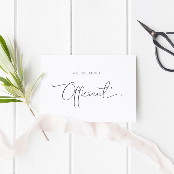 Will You Be Our Officiant Card Officiant Wedding Card | Etsy