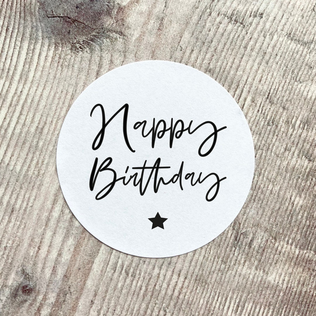 Happy Birthday Stickers, Stickers for Sweet Bags, Party Bag Stickers ...