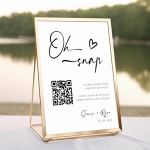 Oh Snap Wedding Sign, Wedding Sign Template, Wedding Photo Sign ...