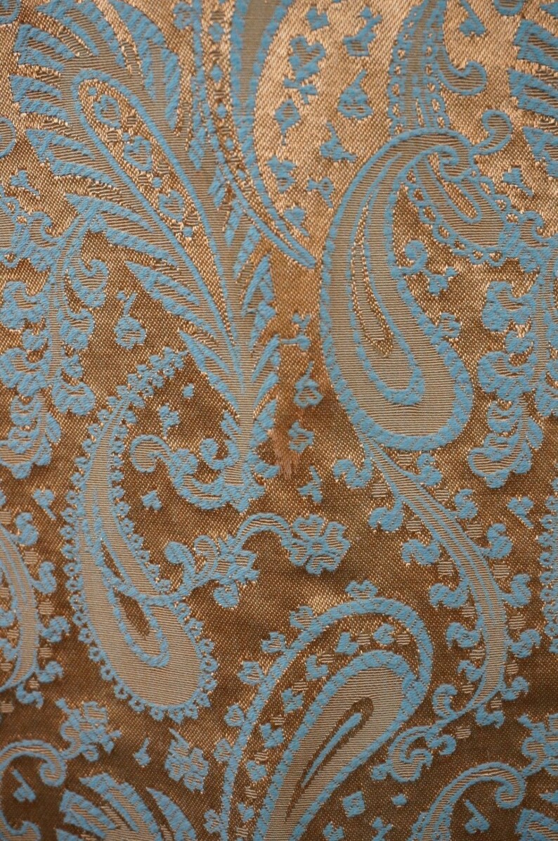 1960s Gold and Light Blue Brocade Party Dress With Matching Jacket - Etsy