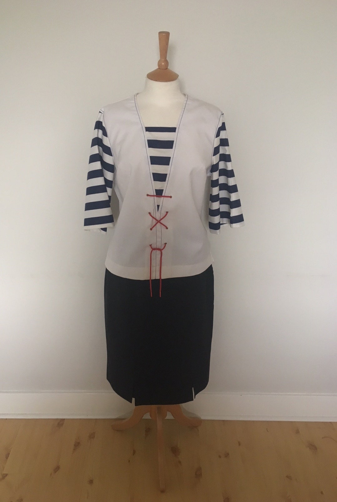 Lovely 1960s White and Blue Sailor Top Size M - Etsy