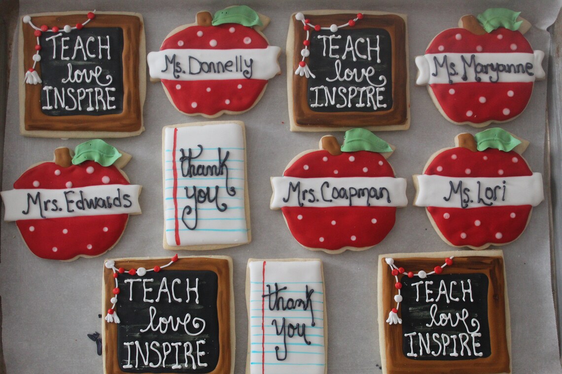 Teacher Cookies-teacher Appreciation-teacher Gift-personalized | Etsy