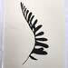 Black Rusty Back Fern Monochrome Silhouette Bold Botanical - Etsy