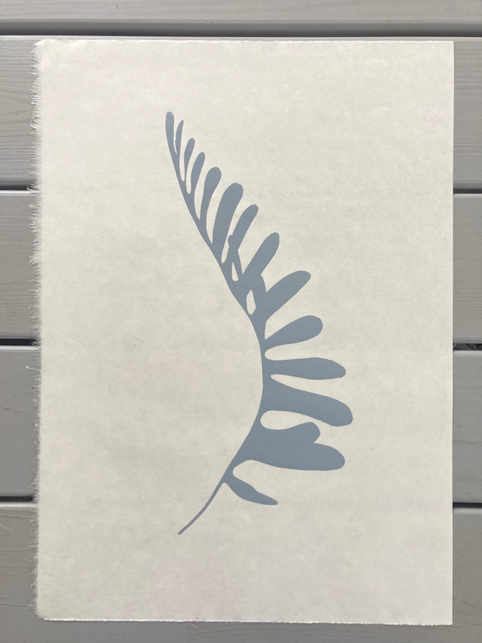 Grey Rusty Back Fern, Silhouette, Bold Botanical Original Art Print ...