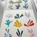 Seaweed 9 Colourful Original Lino Block Print Modern Minimal Art - Etsy