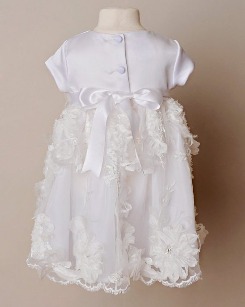 Margo Feather Dainty Christening Dress, Baptism Dress, Blessing Dress ...