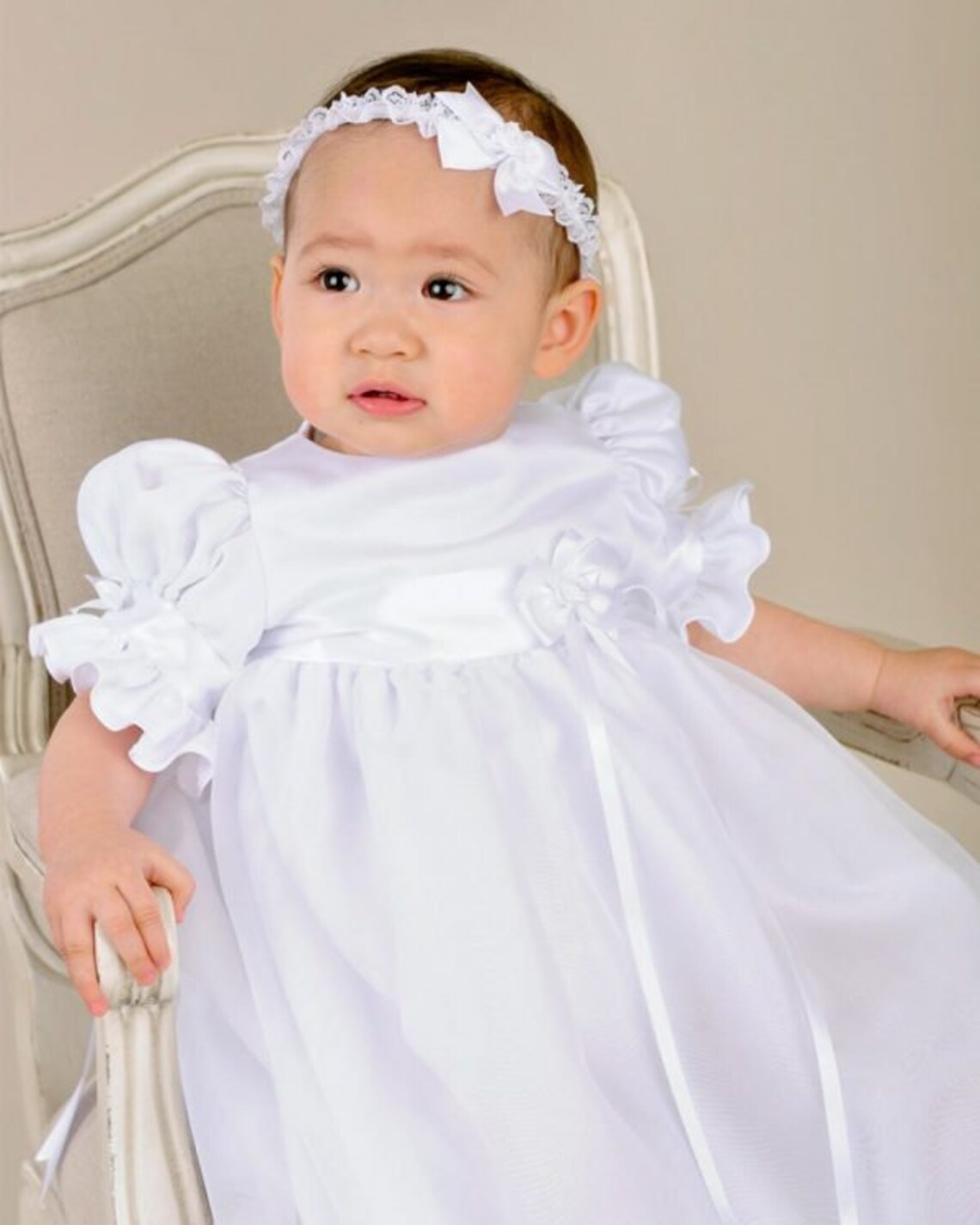 Clarice Christening Gown, Baptism Gown, Blessing Gown for Baby Girls ...