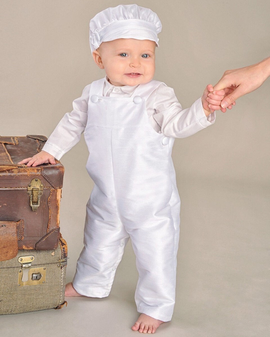 Jonathan Boy's Christening, Baptism, Blessing Outfit, Overall Pants ...