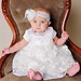 Margo Feather Dainty Christening Dress, Baptism Dress, Blessing Dress ...