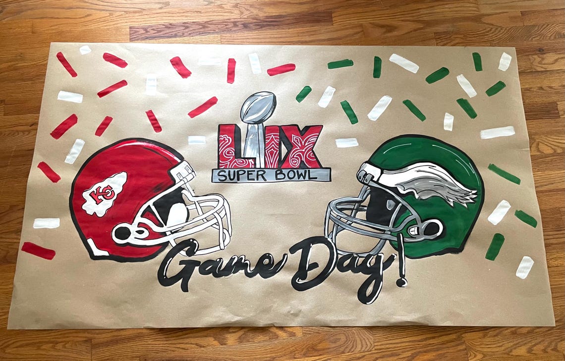 KC Chiefs Banners Hand Painted for Super Bowl - Etsy