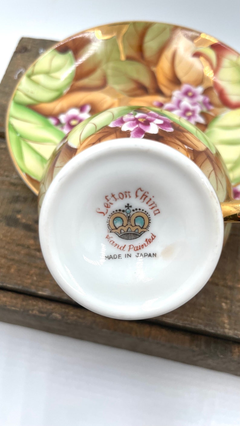 Lefton Teacup and Saucer Hand Painted - Etsy