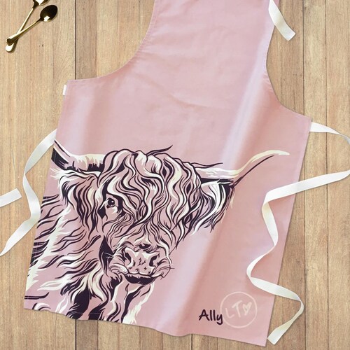 Highland Cow Apron for Adults - Etsy