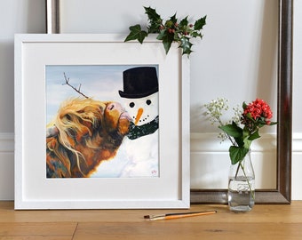 Snowman Print - Etsy