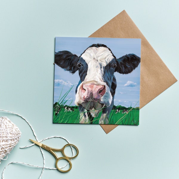 Cow Card - Etsy