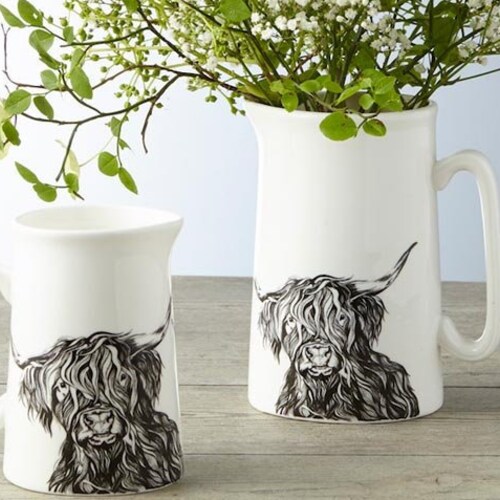 Highland Cow Cream and Milk Jug | Etsy