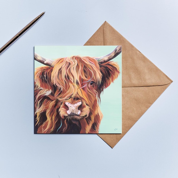 Cow Greeting Card - Etsy
