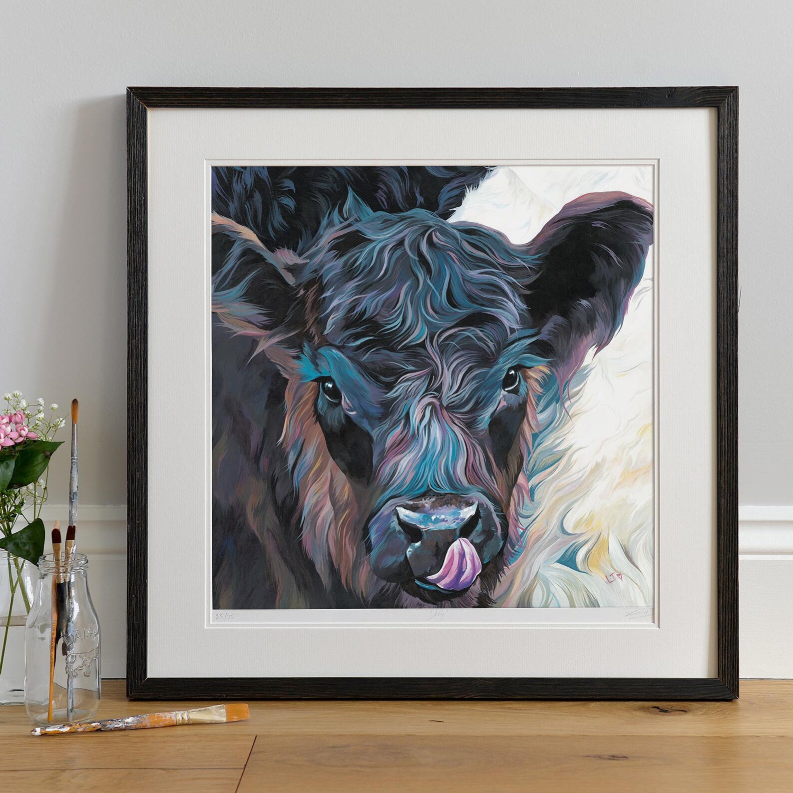 Belted Galloway Cow Print - Etsy