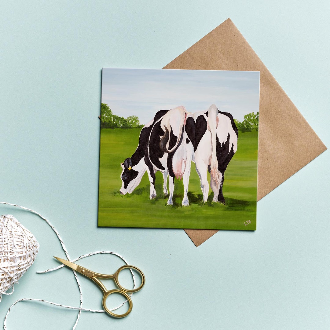 Cow Love Card, Cow Wedding Card for Country Wedding, Valentine's Card ...