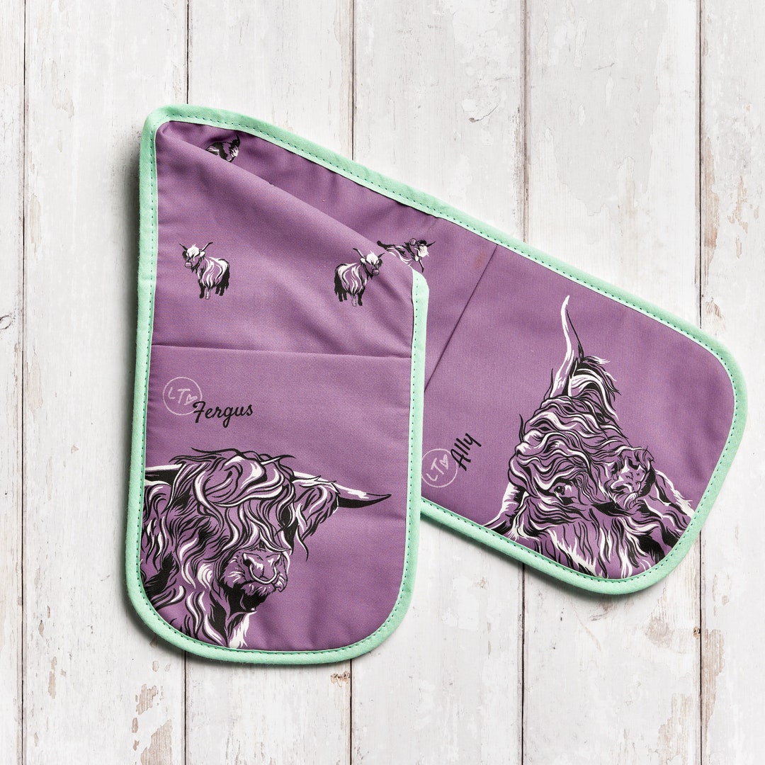 Highland Cow Oven Gloves - Etsy
