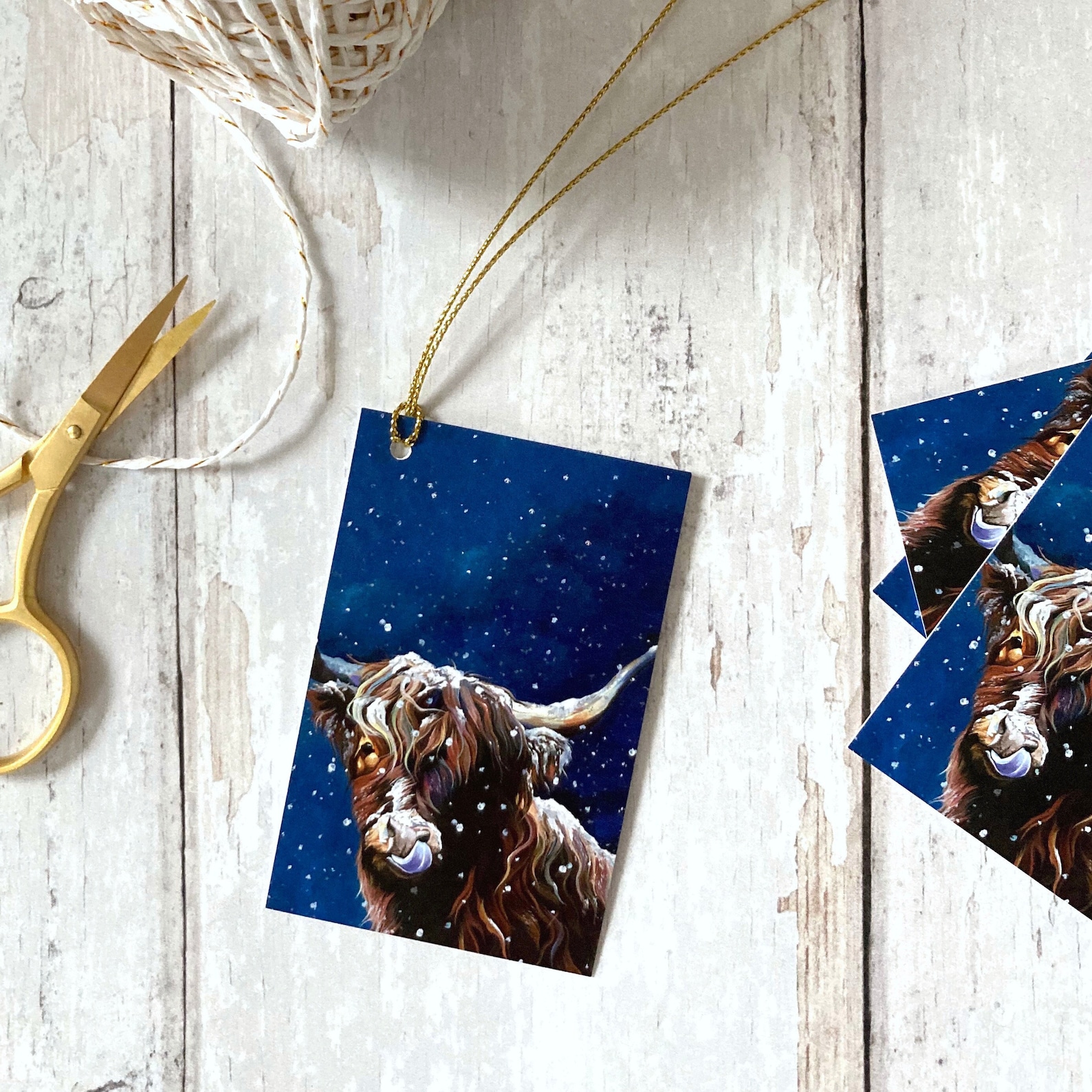 Highland Cow Christmas Gift Tags - Etsy