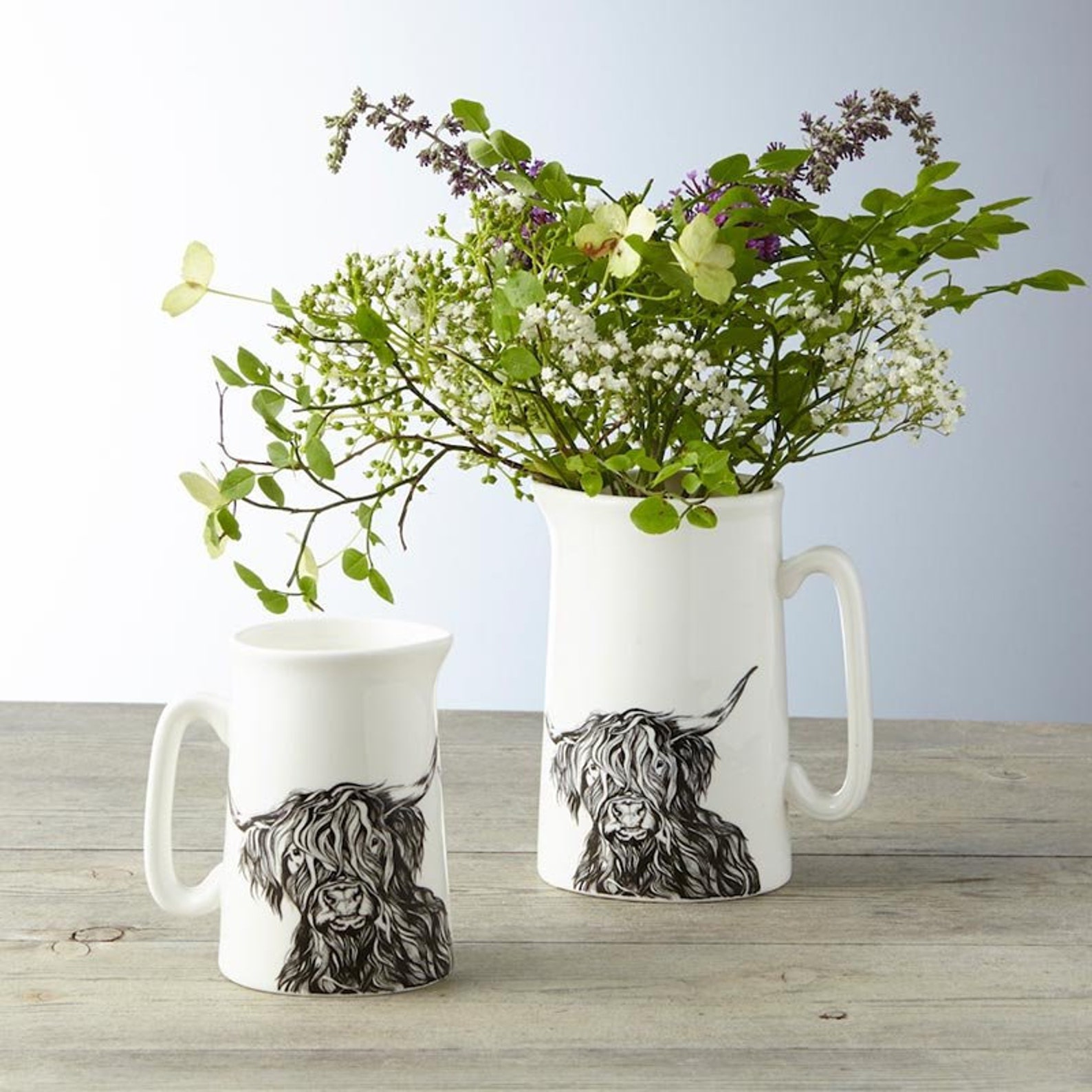 Highland Cow Cream and Milk Jug | Etsy