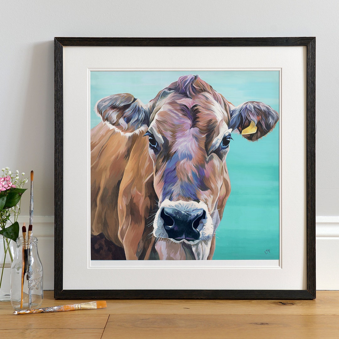 Jersey Cow Limited Edition Art Print - Melody - Cow Painting - Etsy