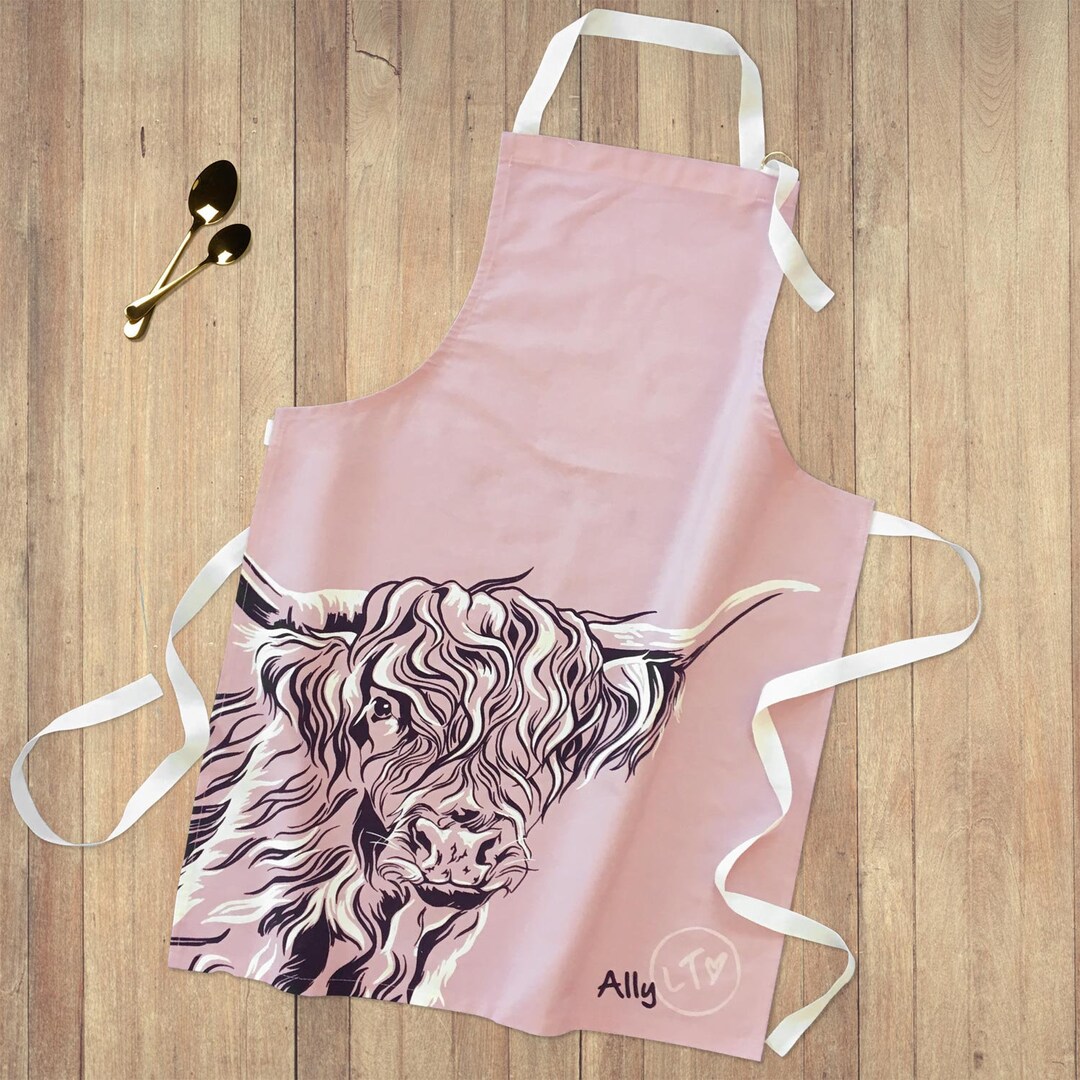Highland Cow Apron for Adults - Etsy