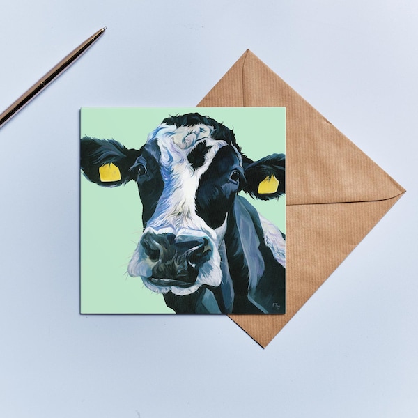 Cow Card - Etsy