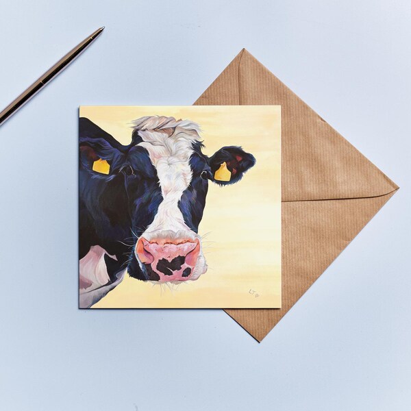 Cow Card - Etsy