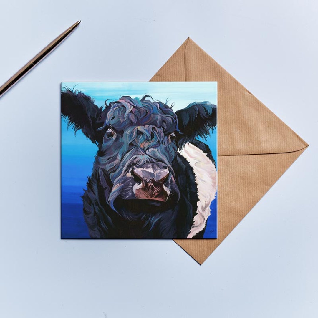 Belted Galloway Birthday Card - Etsy