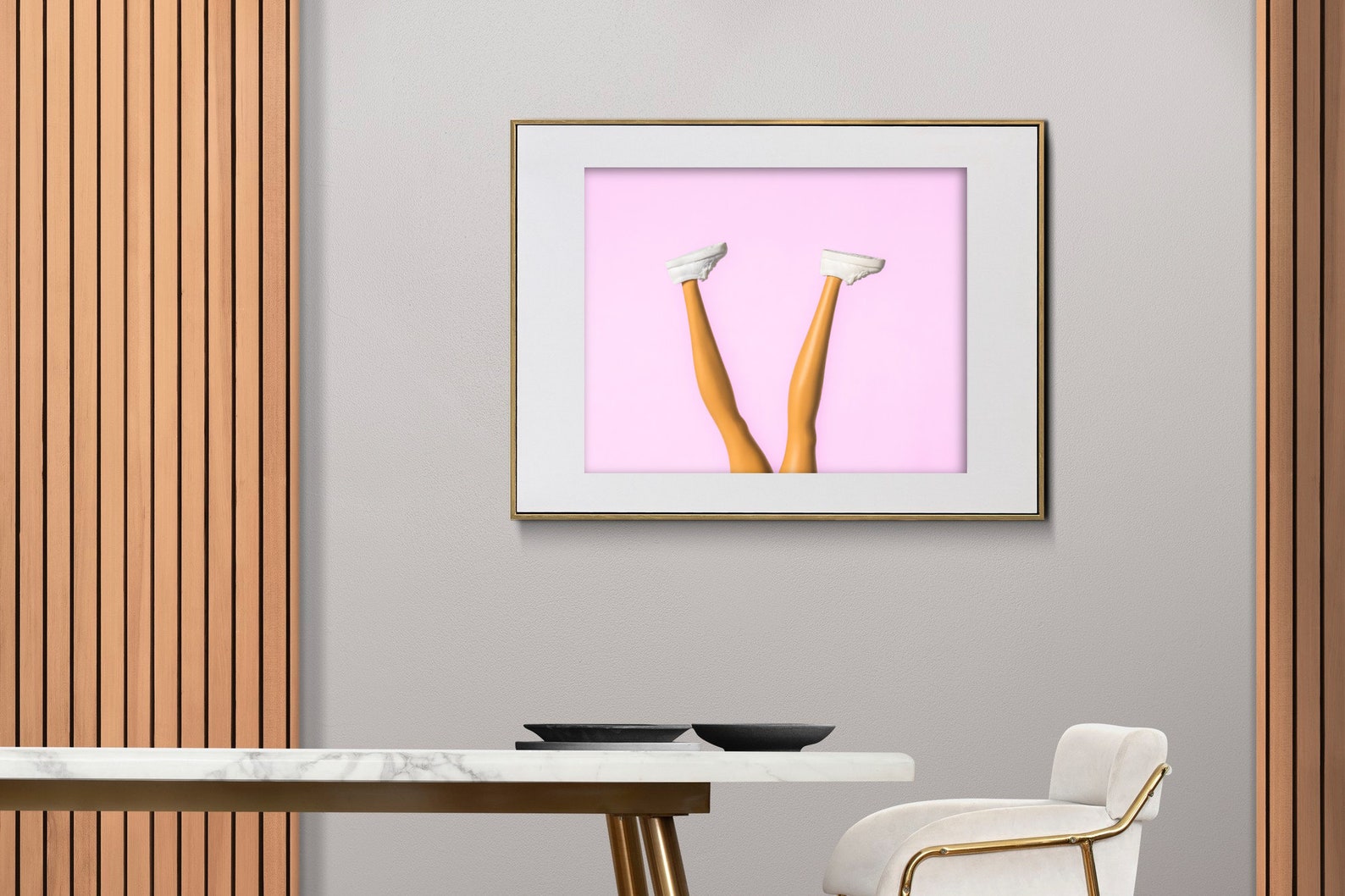 Barbie Legs in the Air Pink Bkgd Retro Poster Wall Print Digital ...