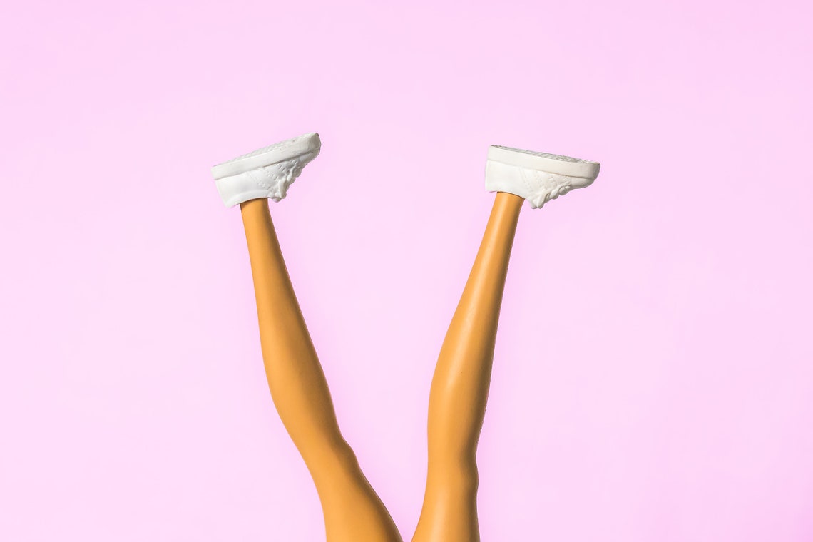 Barbie Legs in the Air Pink Bkgd Retro Poster Wall Print Digital ...