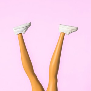 Barbie Legs in the Air Pink Bkgd Retro Poster Wall Print Digital ...