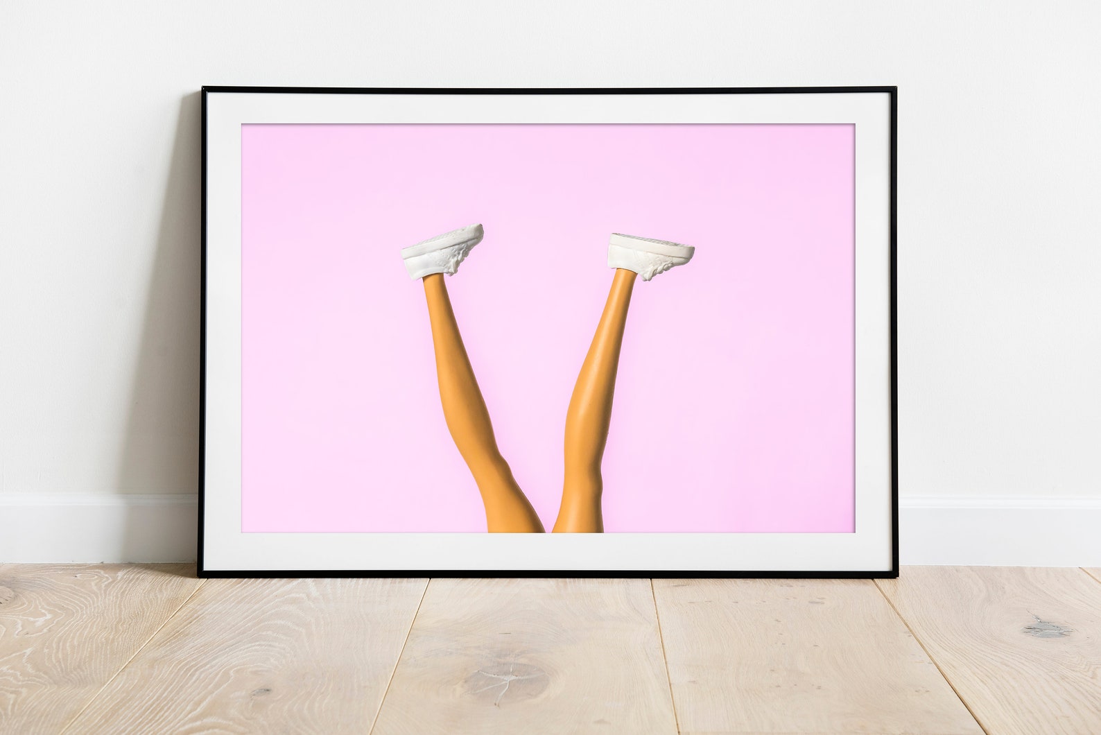 Barbie Legs in the Air Pink Bkgd Retro Poster Wall Print Digital ...