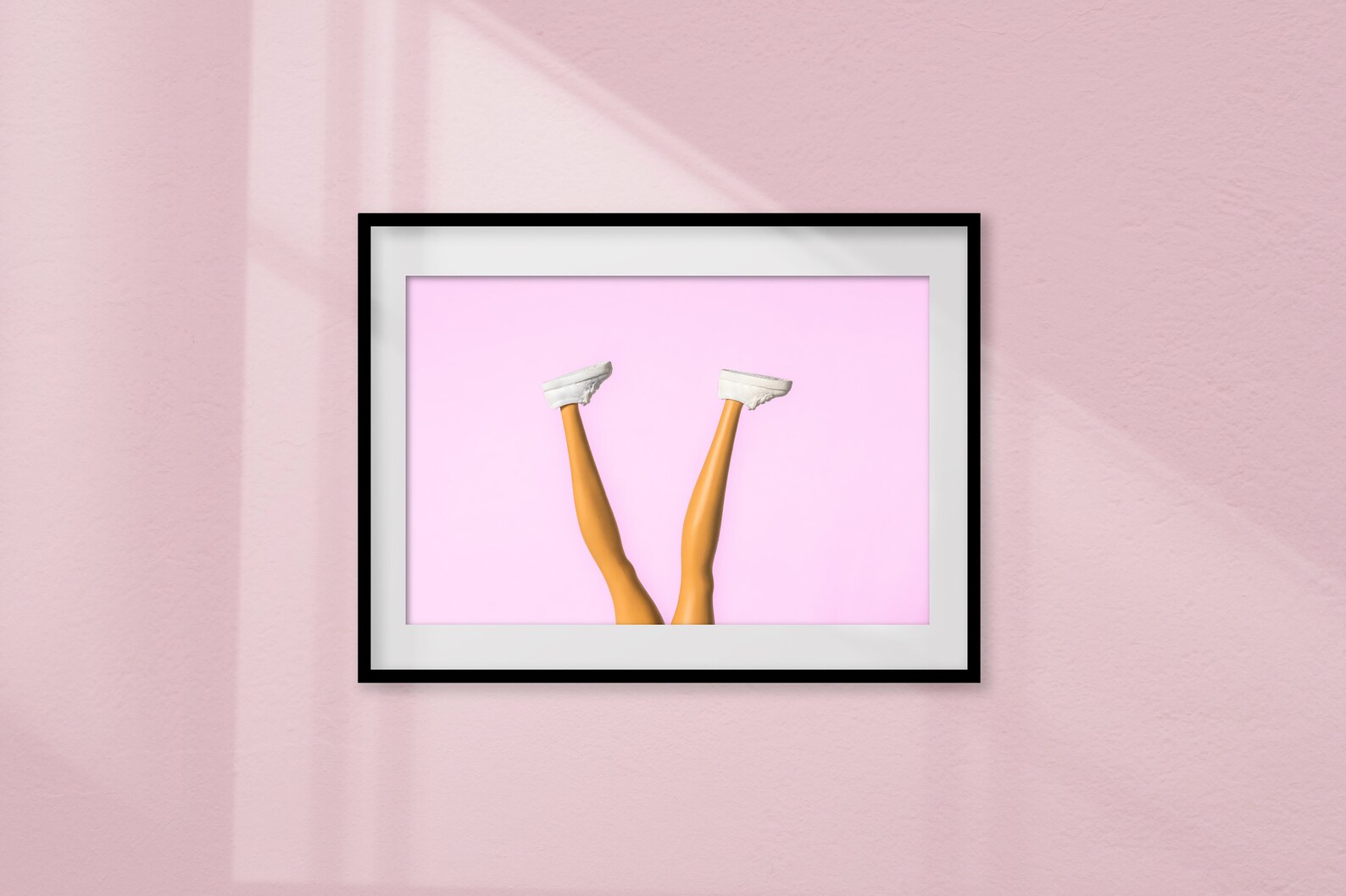 Barbie Legs in the Air Pink Bkgd Retro Poster Wall Print Digital ...